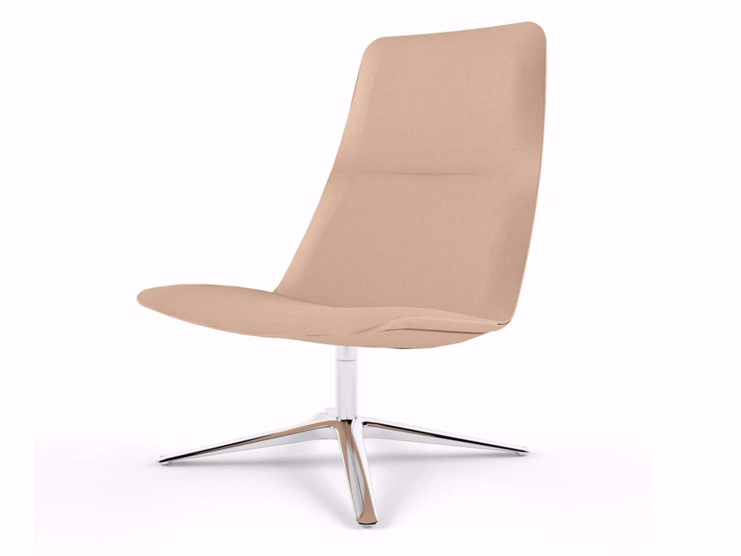 SLIM LOUNGE HIGH - 817 Swivel armchair with 4-spoke base By Alias ...