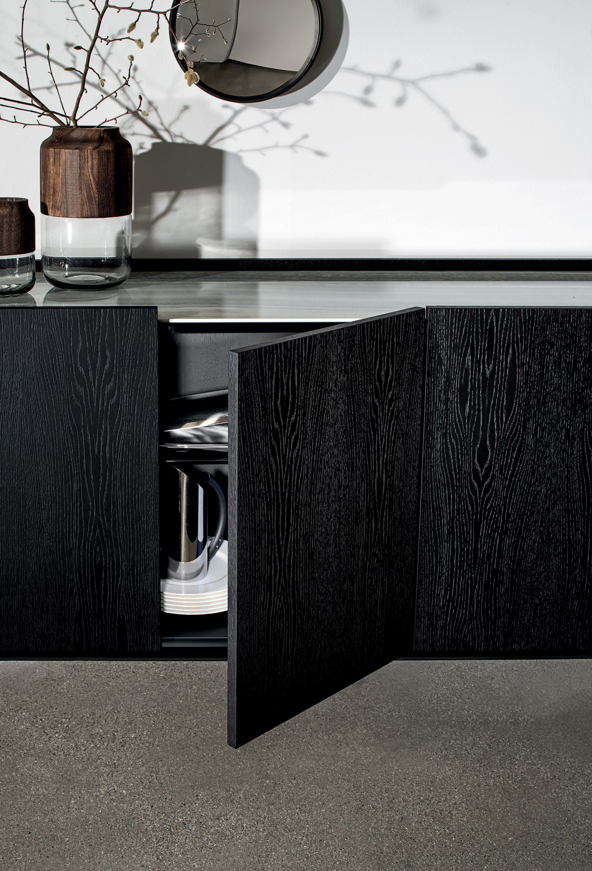 SLIM Wooden sideboard with doors By Sovet italia | design Matthias Demacker