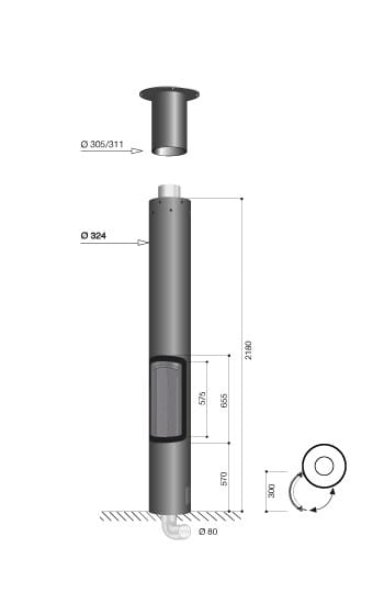 Gas central hanging fireplace SLIMFOCUS GAS Slimfocus Collection By Focus creation design ...