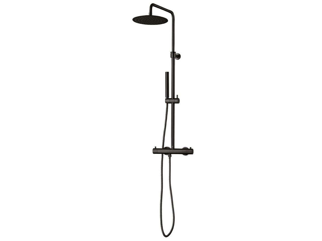 SLIMLINE WALL SHOWER MIXER SET Wall-mounted thermostatic stainless ...