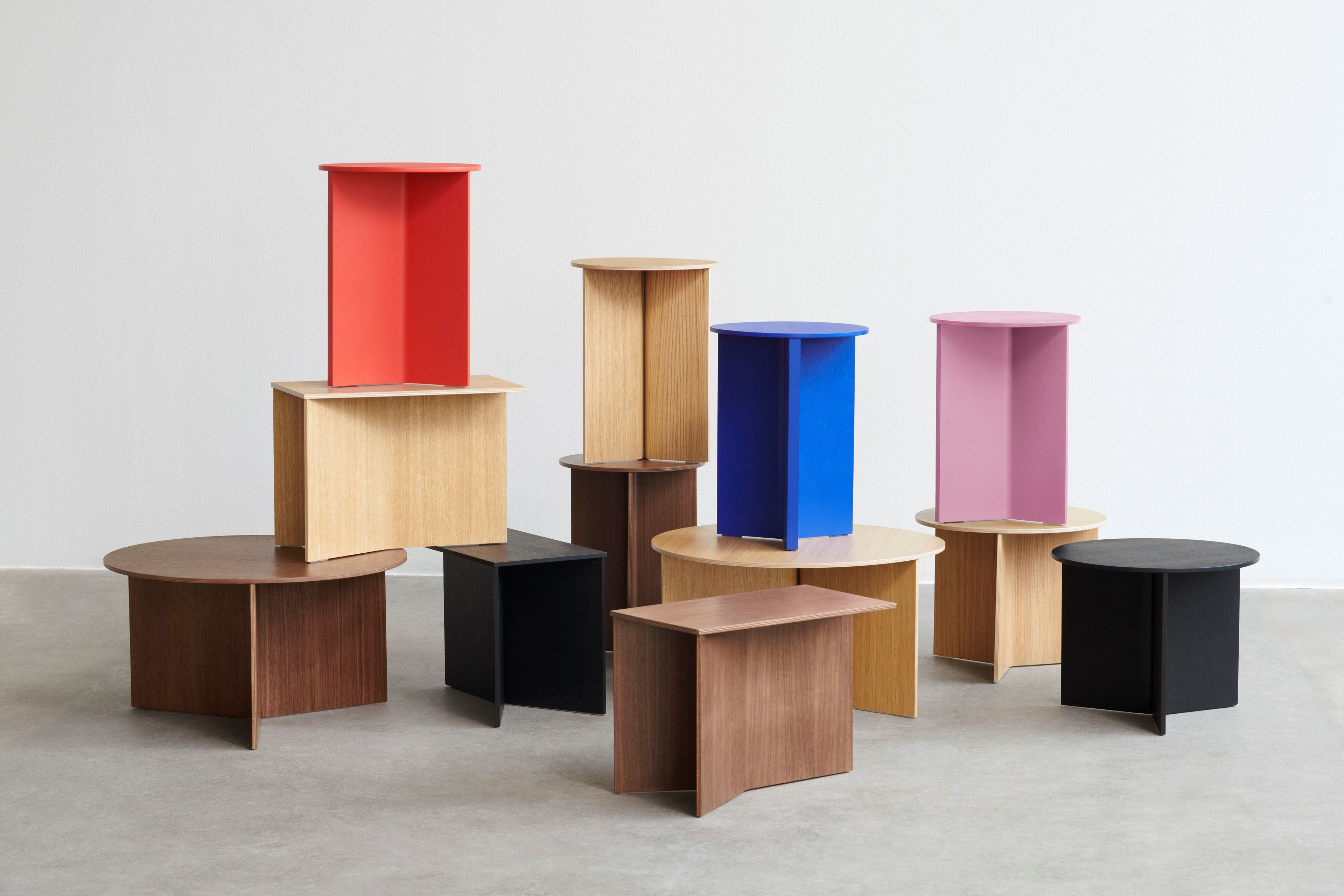 SLIT WOOD OBLONG Coffee table By Hay