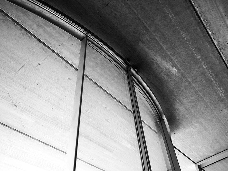 Curved aluminium glass facade SLOPE AND CURVED GLASS By OTIIMA