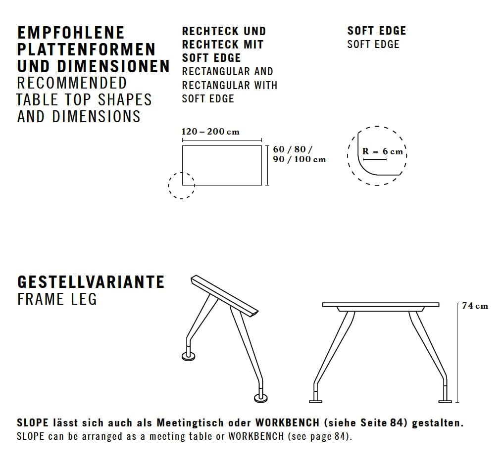 SLOPE | Office desk Slope Collection By BENE design Christian Horner ...