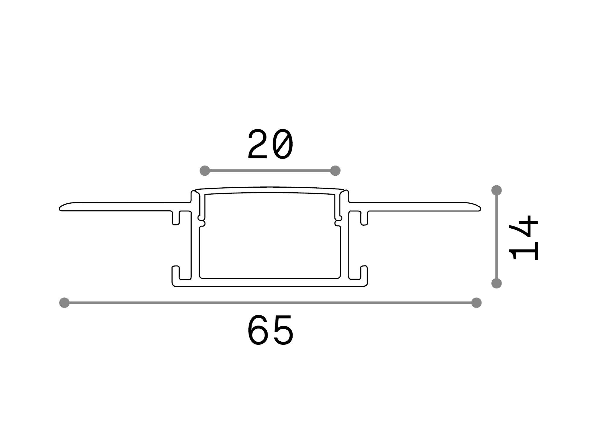 SLOT RECESSED Linear lighting profile By Ideal Lux