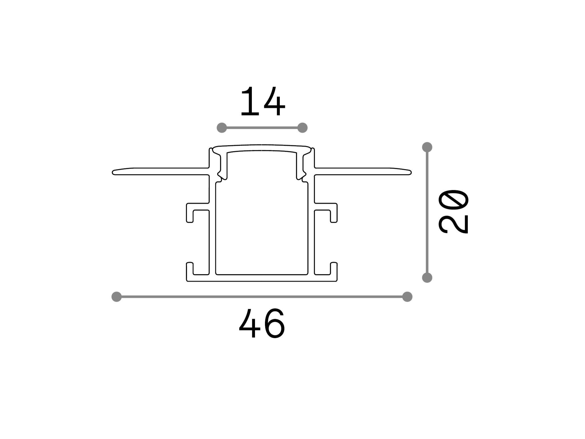 SLOT RECESSED Linear lighting profile By Ideal Lux
