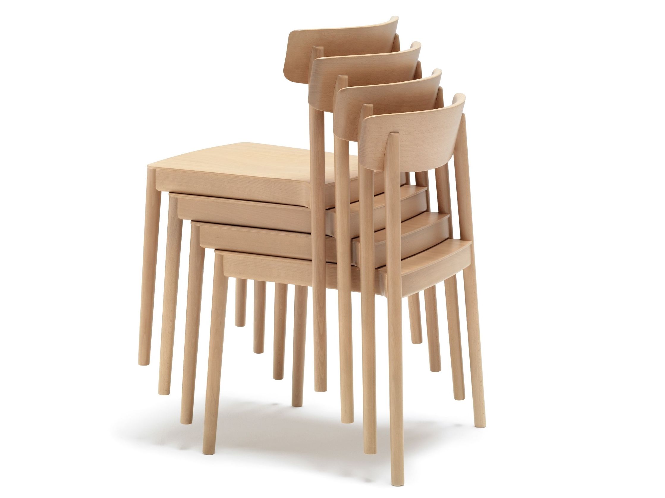 Stackable wooden chair SMART SI0610 Smart Collection By Andreu World ...