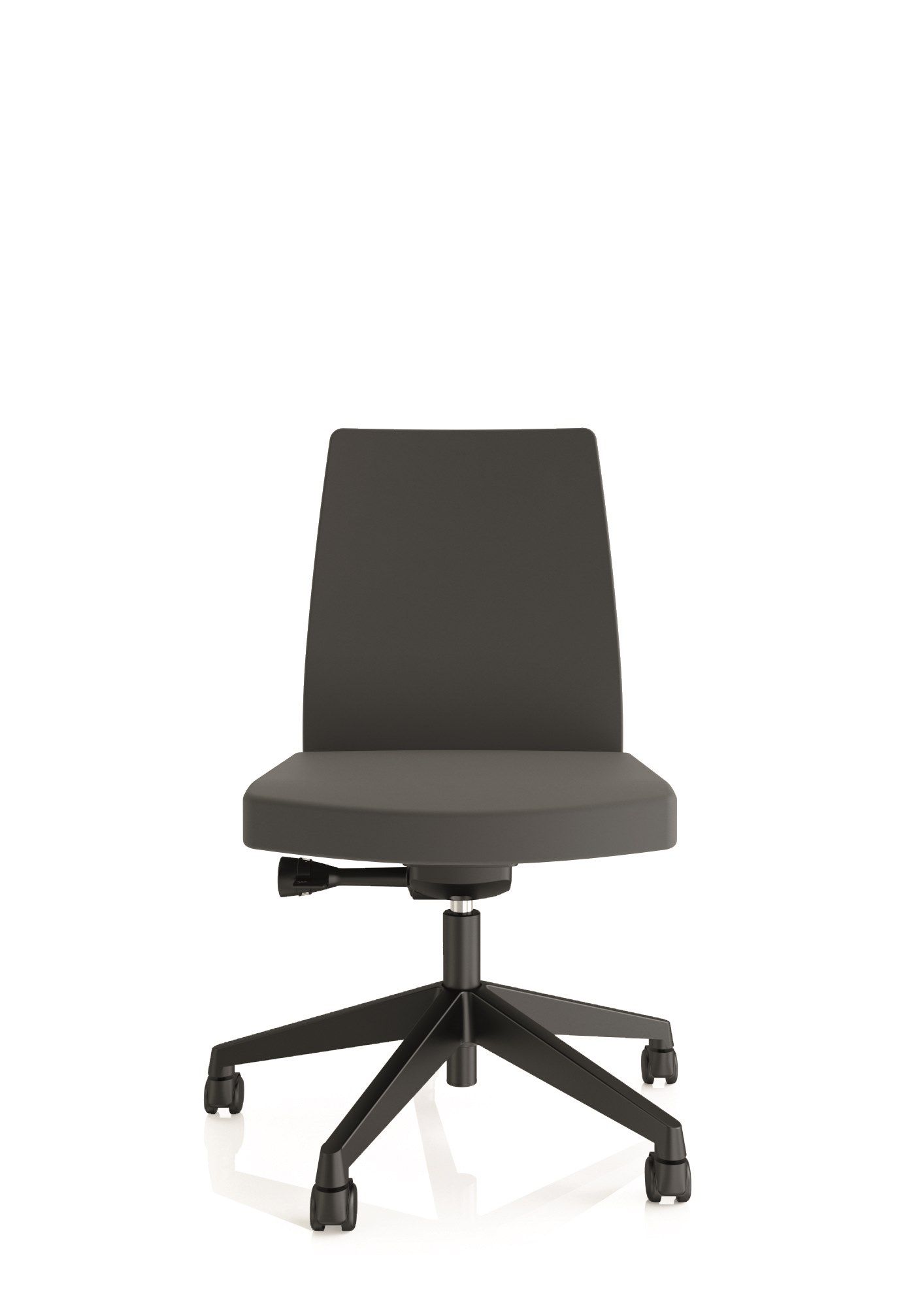 SMARTOFFICE Height-adjustable leather executive chair with castors By ...