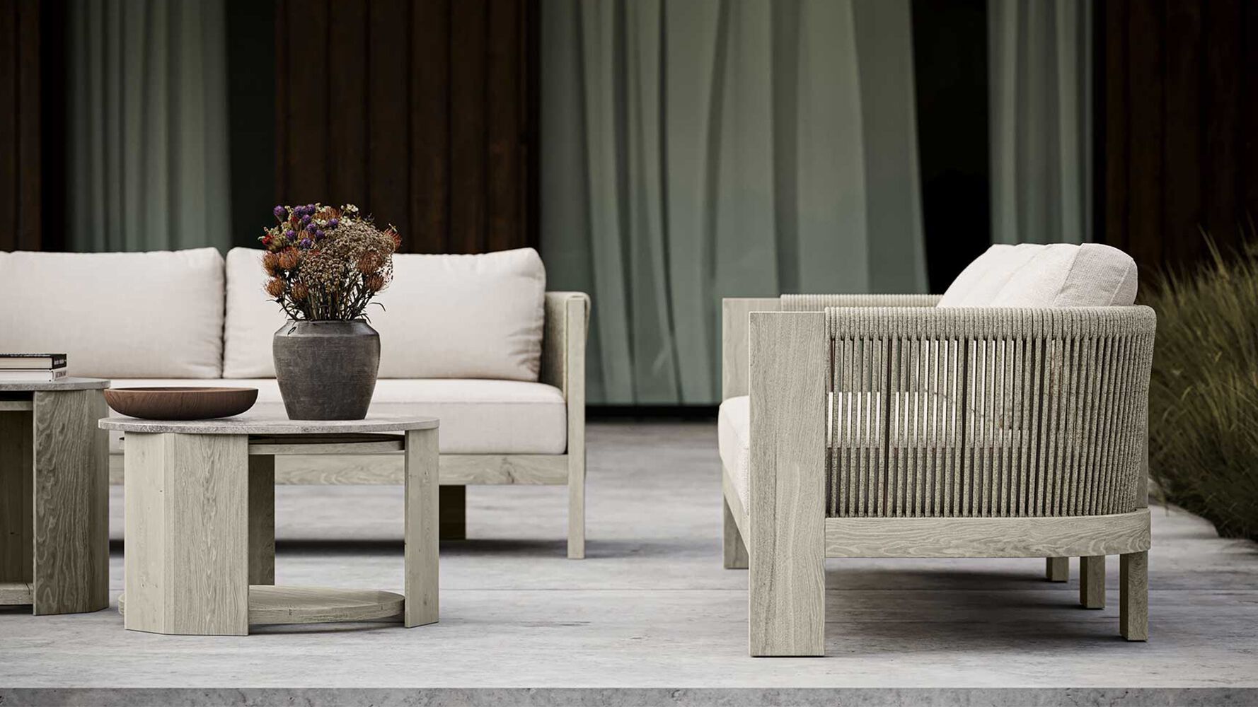 RALPH Garden armchair with armrests By SNOC