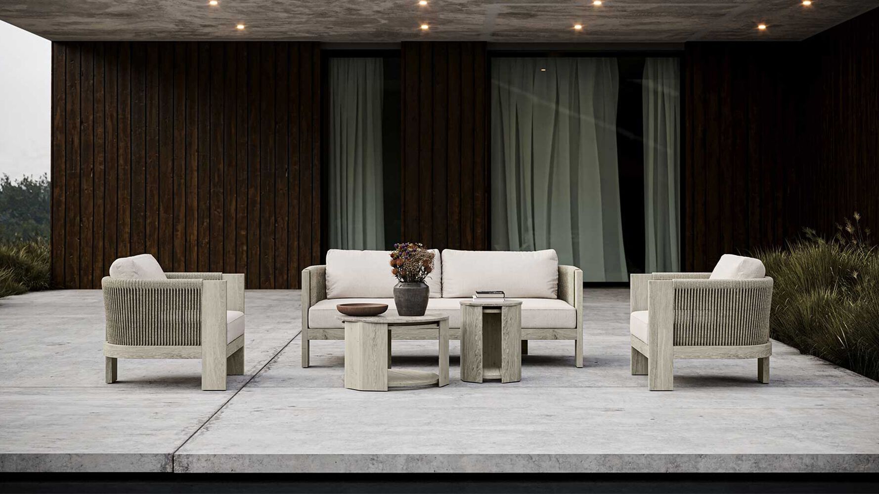 RALPH Garden armchair with armrests By SNOC