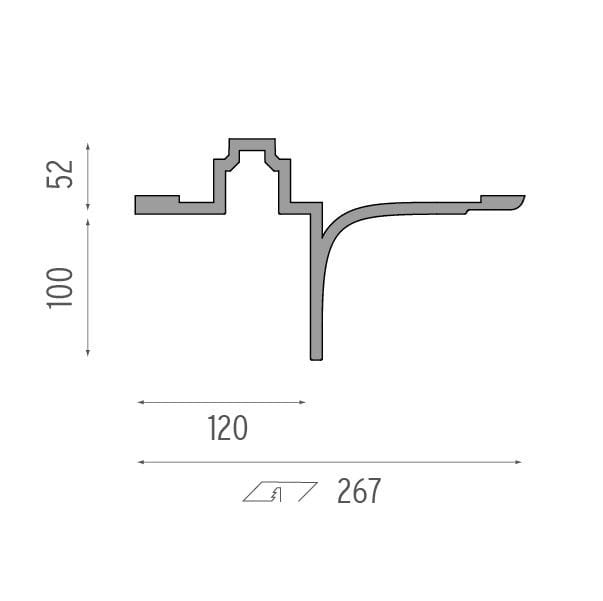 Linear lighting profile for LED modules SOFT LED CURTAIN SURFACE By Flos
