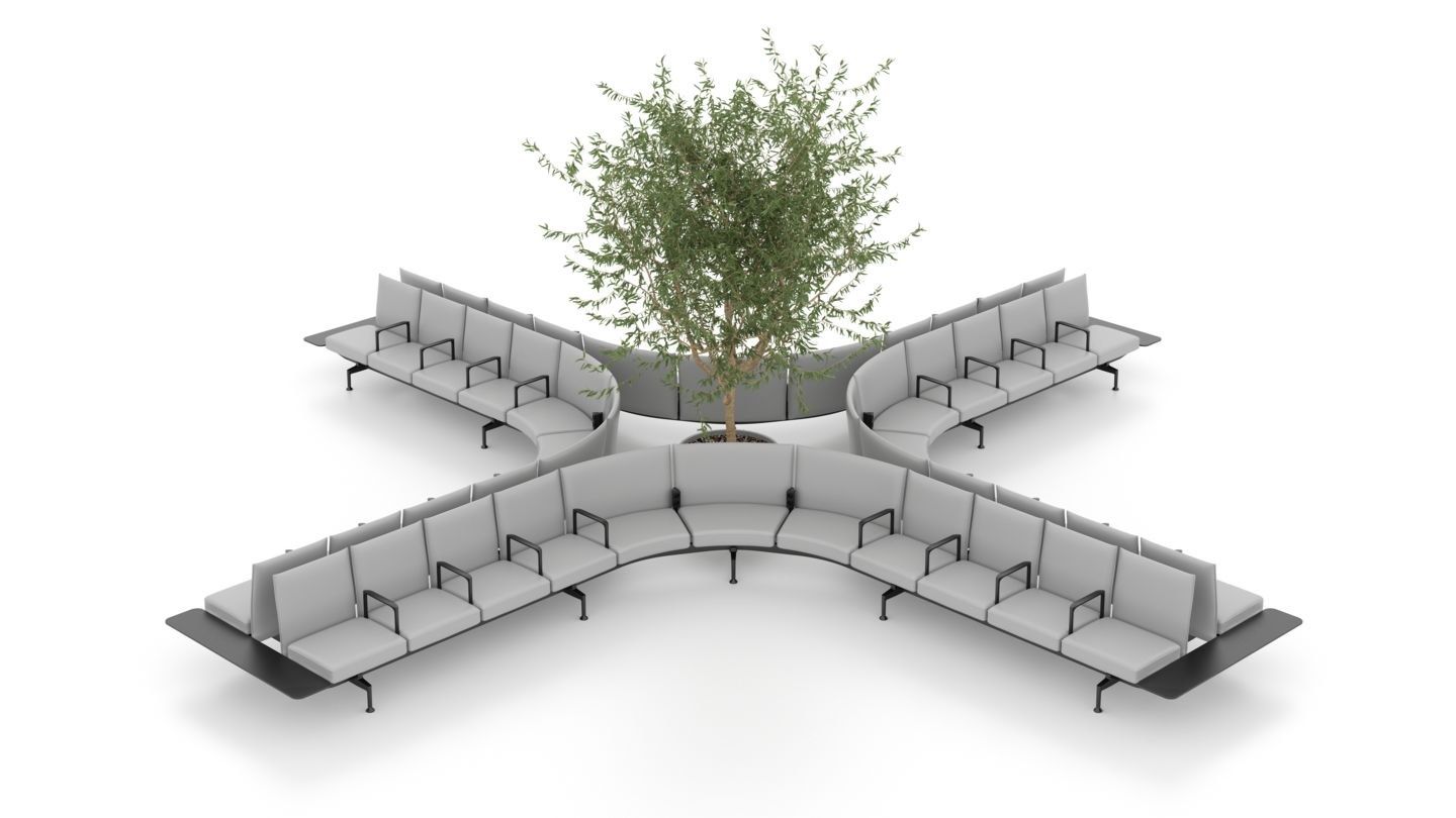 Chaises sur poutre avec accoudoirs SOFT WAIT By Vitra design Barber ...