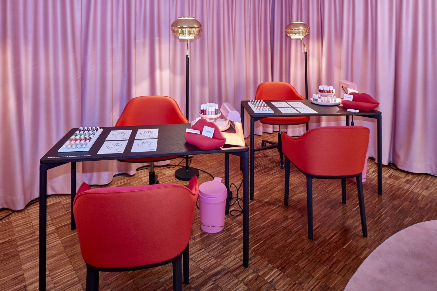 SOFTSHELL CHAIR FOUR LEGGED BASE Upholstered fabric chair with armrests ...