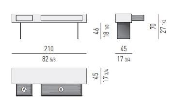 SOLID | Console table Solid Collection By Minotti design Rodolfo Dordoni