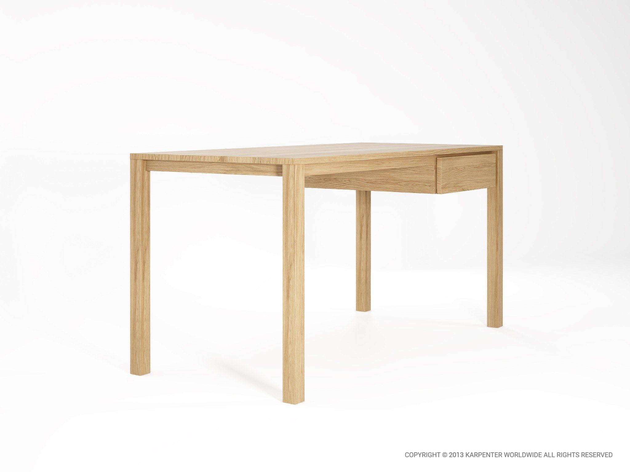 SOLID Rectangular wooden writing desk with drawers By KARPENTER ...