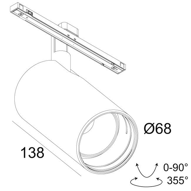 Contemporary style LED metal track-Light SOLISCAPE By Delta Light ...