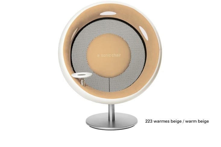 Acoustic armchair with iMac / touchscreen SONIC CHAIR By sonic chair ...