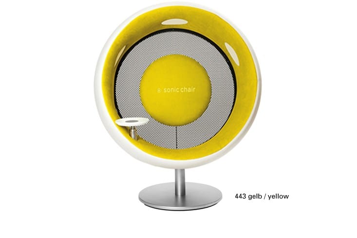 Acoustic armchair with iMac / touchscreen SONIC CHAIR By sonic chair ...