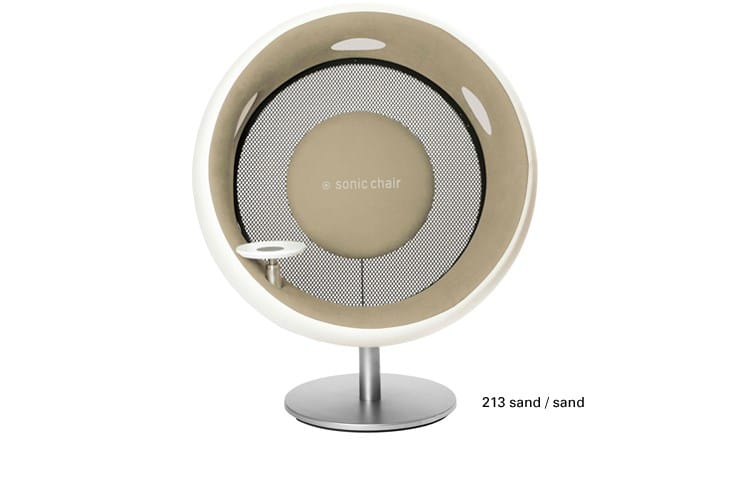 Acoustic armchair with iMac / touchscreen SONIC CHAIR By sonic chair ...