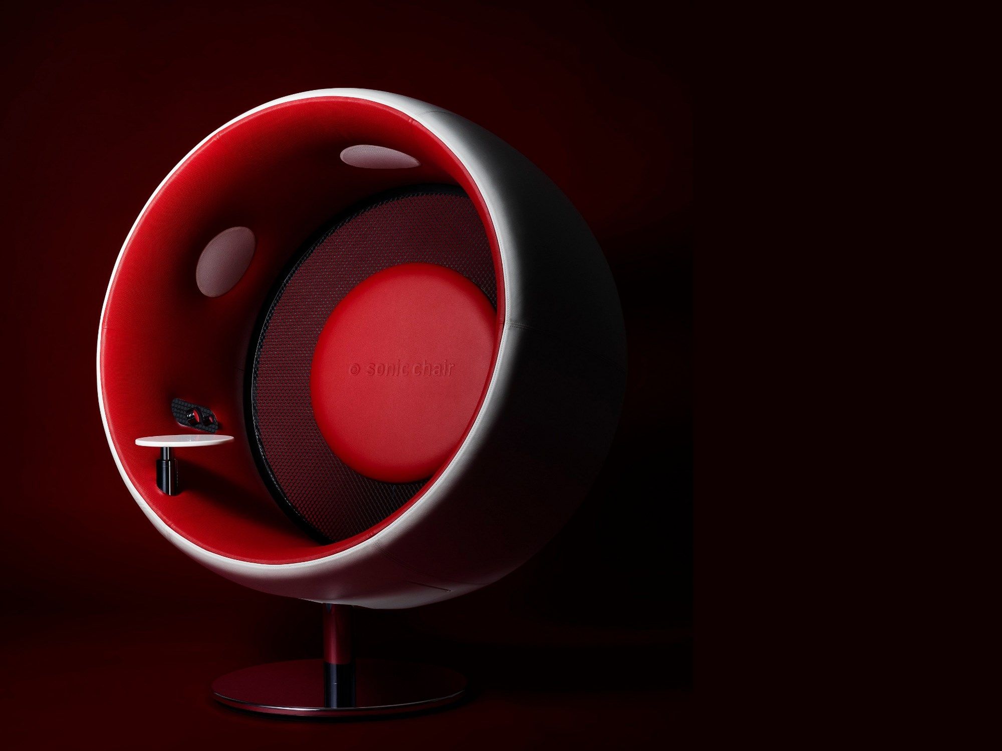 SONIC CHAIR - FIRST CLASS Acoustic armchair with round table By Sonic ...