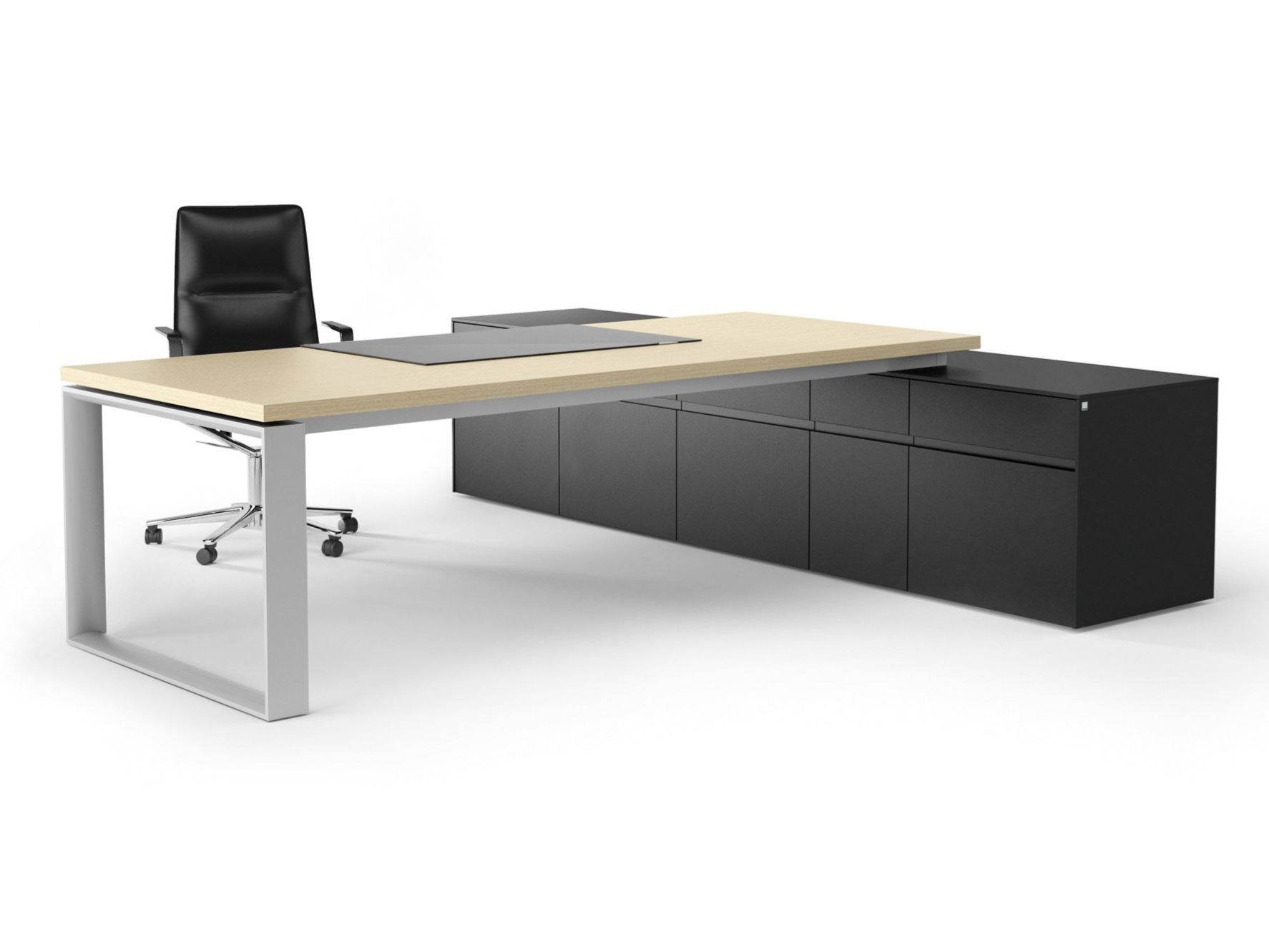 SONO Rectangular wooden executive desk By RENZ | design Justus Kolberg