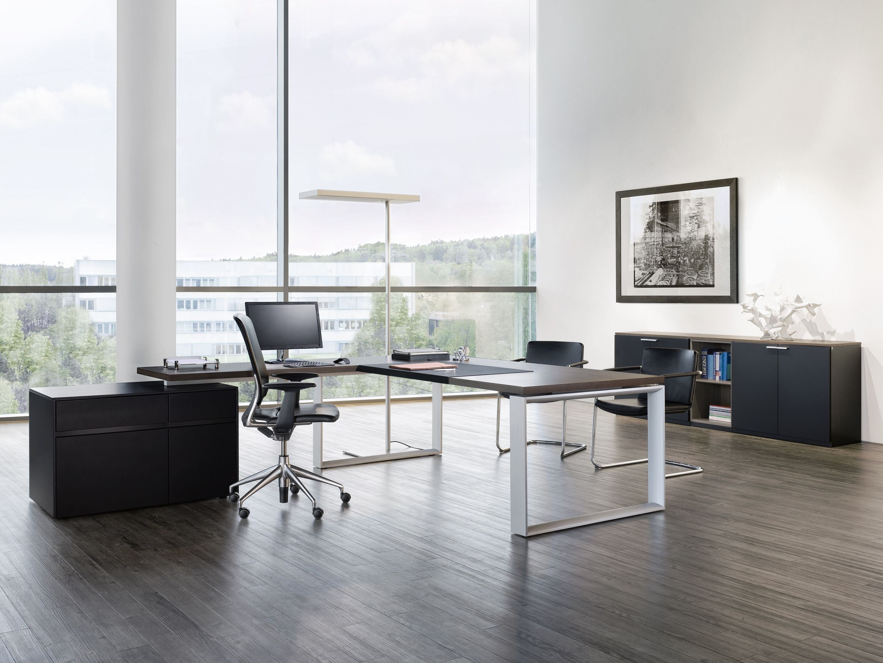 SONO Rectangular wooden executive desk By RENZ | design Justus Kolberg