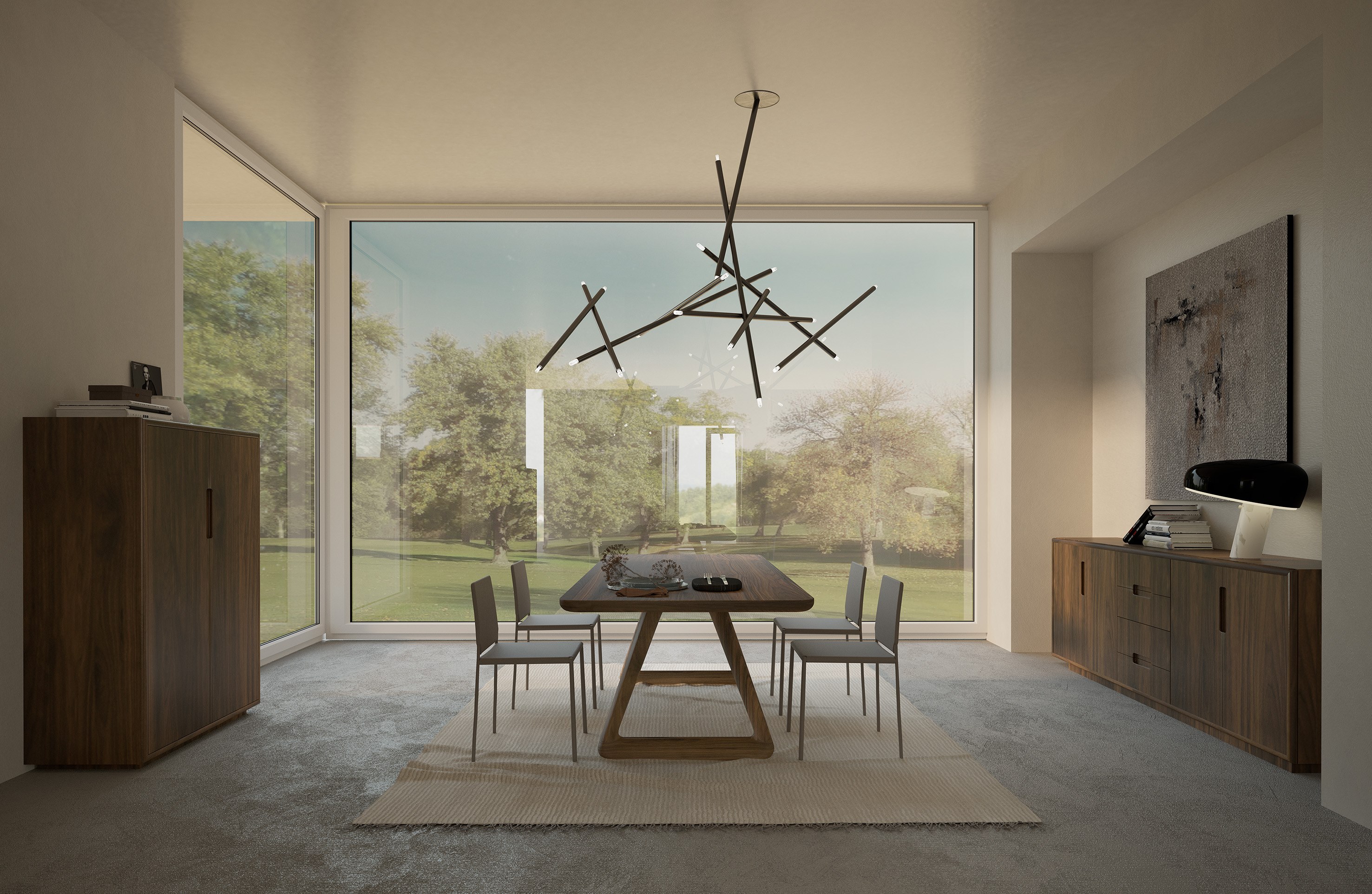 SOSPIRO Wooden dining table By Riva 1920