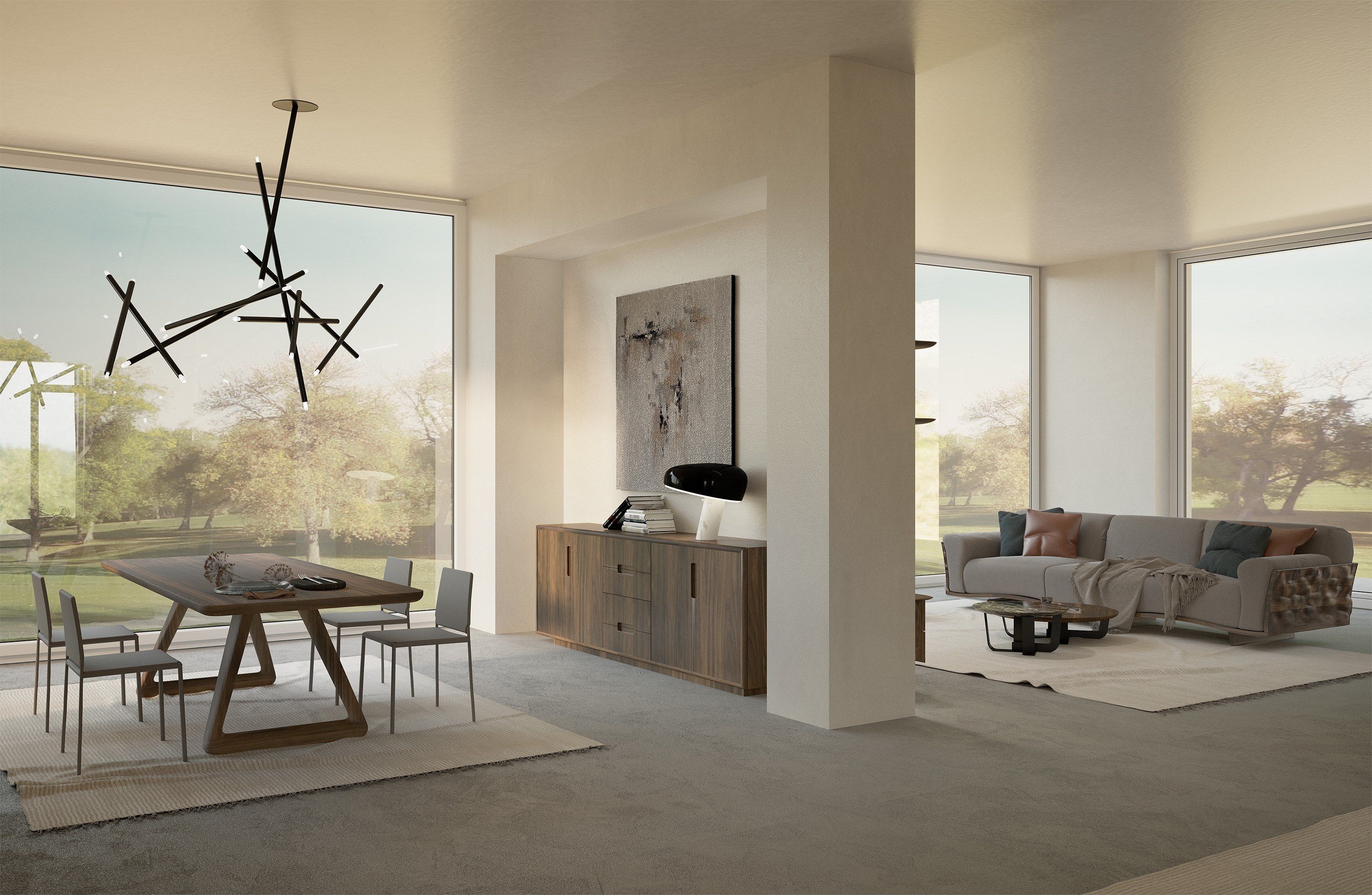 SOSPIRO Wooden dining table By Riva 1920