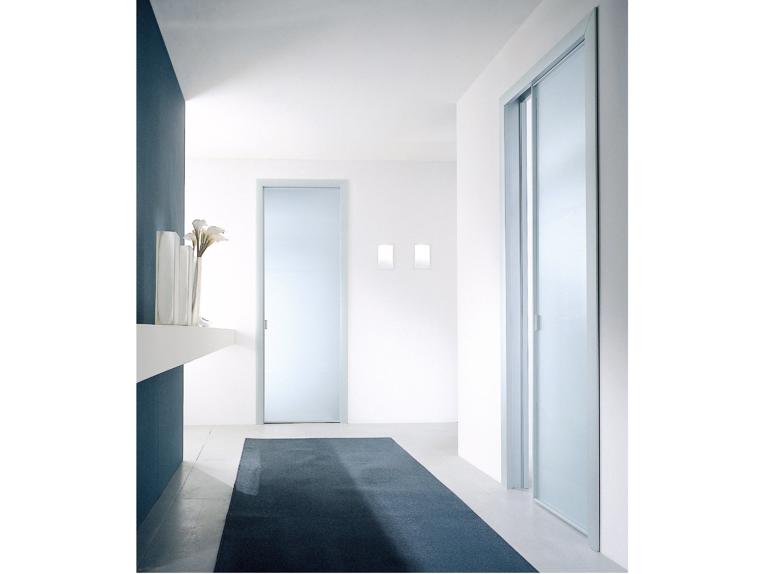 ALUMINIUN CHIC – DOORS Satin glass pocket sliding door By Longhi ...