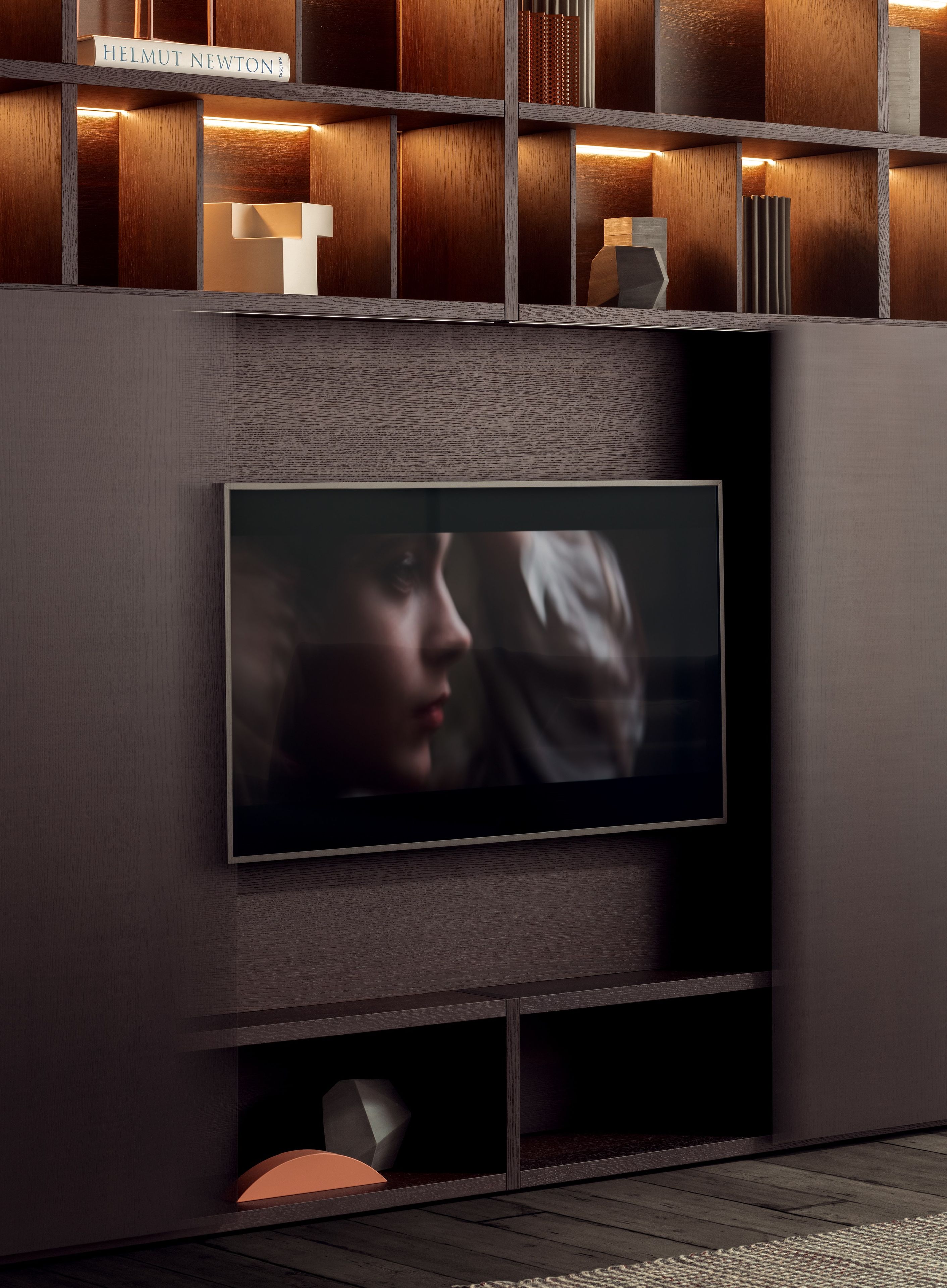 SPAZIOTECA Sectional wooden bookcase By Pianca