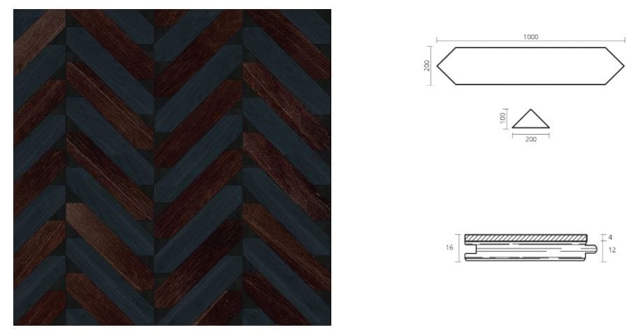 Inlaid indoor wooden wall/floor tiles SPECIAL PANEL MATITA INSTALLATION ...