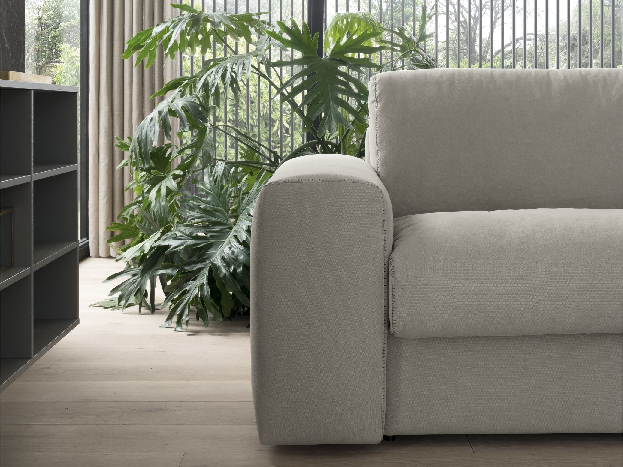 SPIKE | Sofa bed with chaise longue 4 seater fabric sofa bed By Felis ...