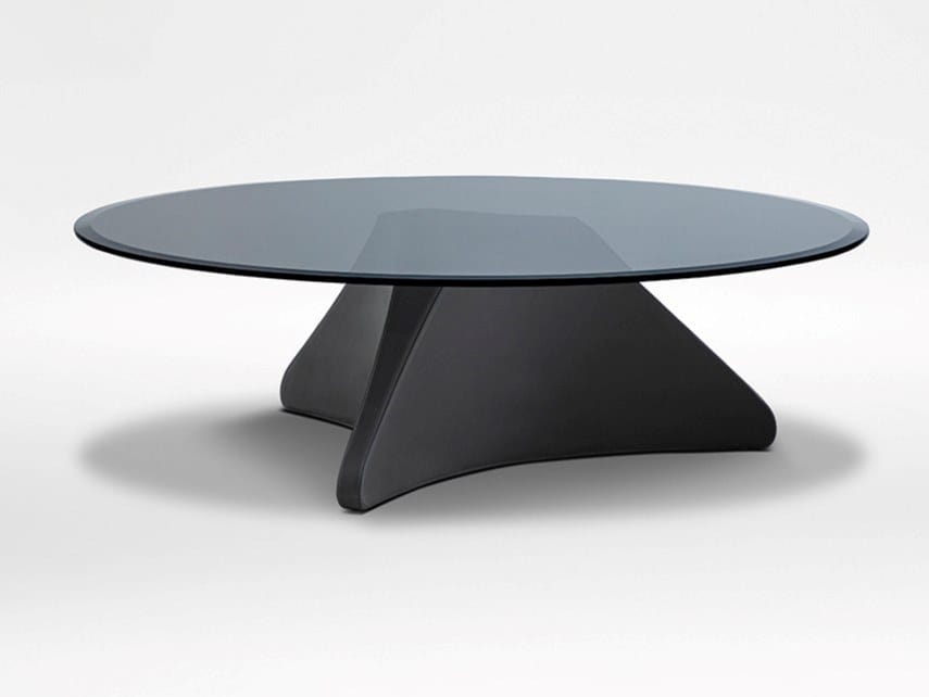 SPIN Round glass coffee table By CAMERICH | design Favaretto&Partners