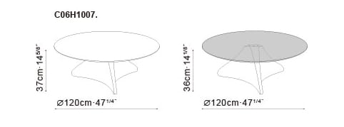 SPIN Round marble coffee table By CAMERICH | design Favaretto&Partners