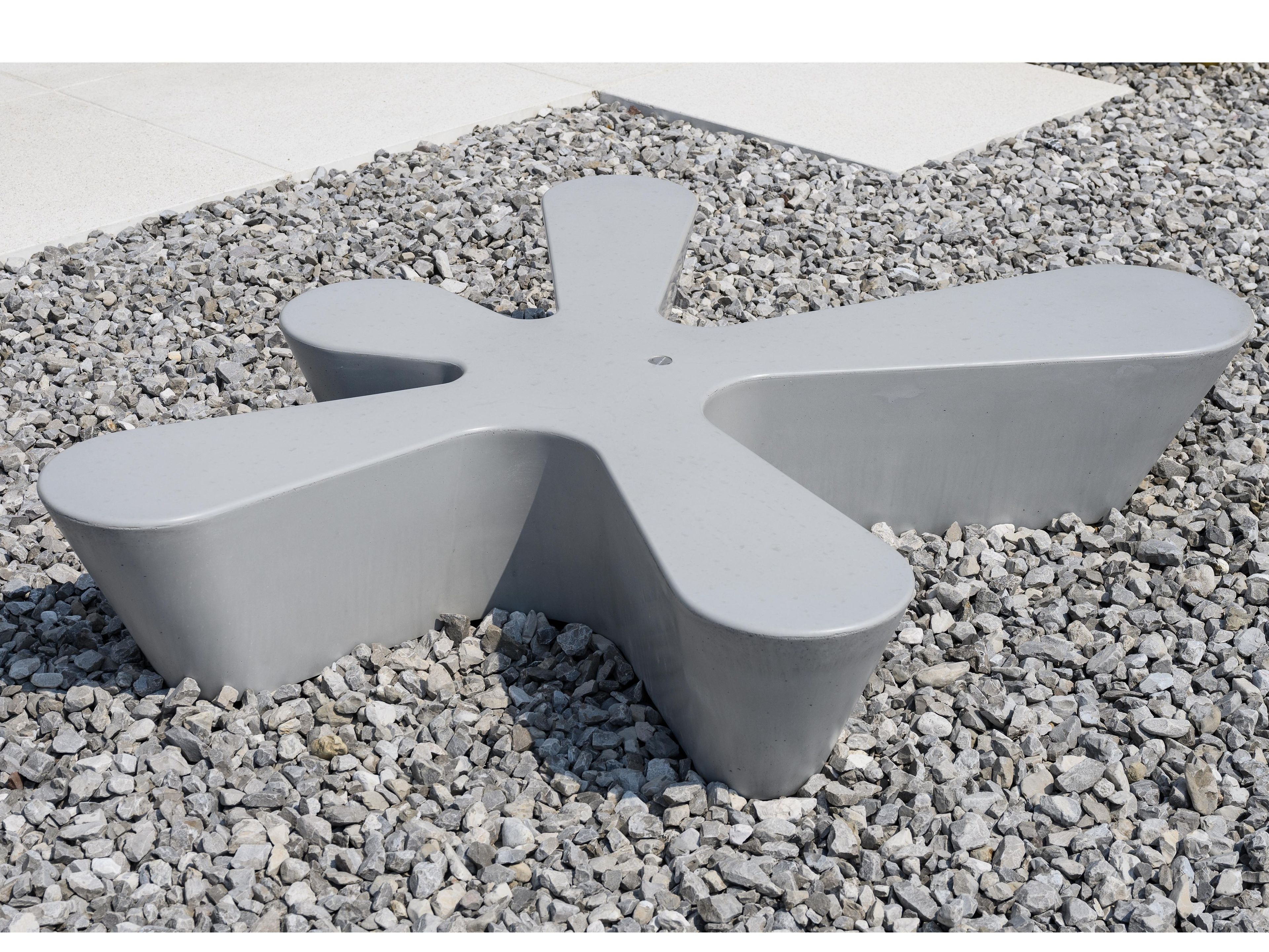 Backless cement bench SPLASH By Metalco design Massimo Tasca