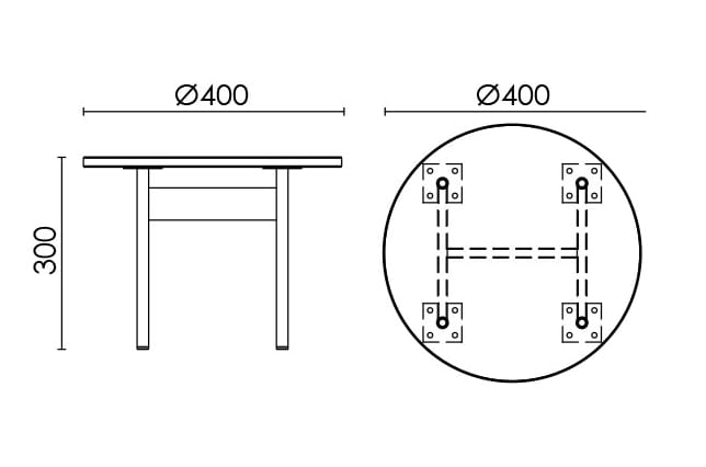 SPLIT Round plywood coffee table By Mobboli