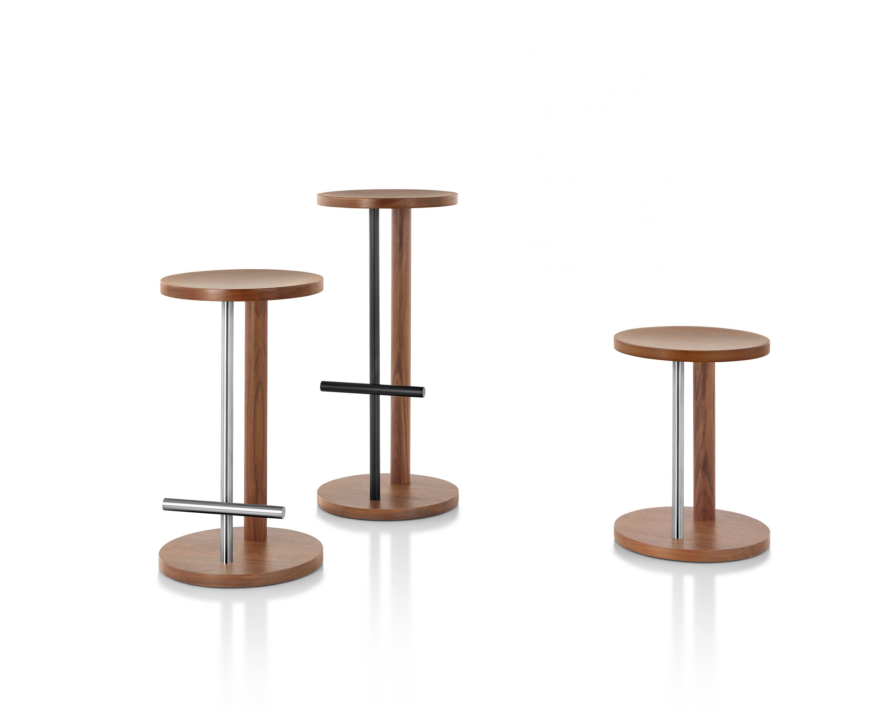 SPOT High wooden stool with footrest By Herman Miller | design Michael ...