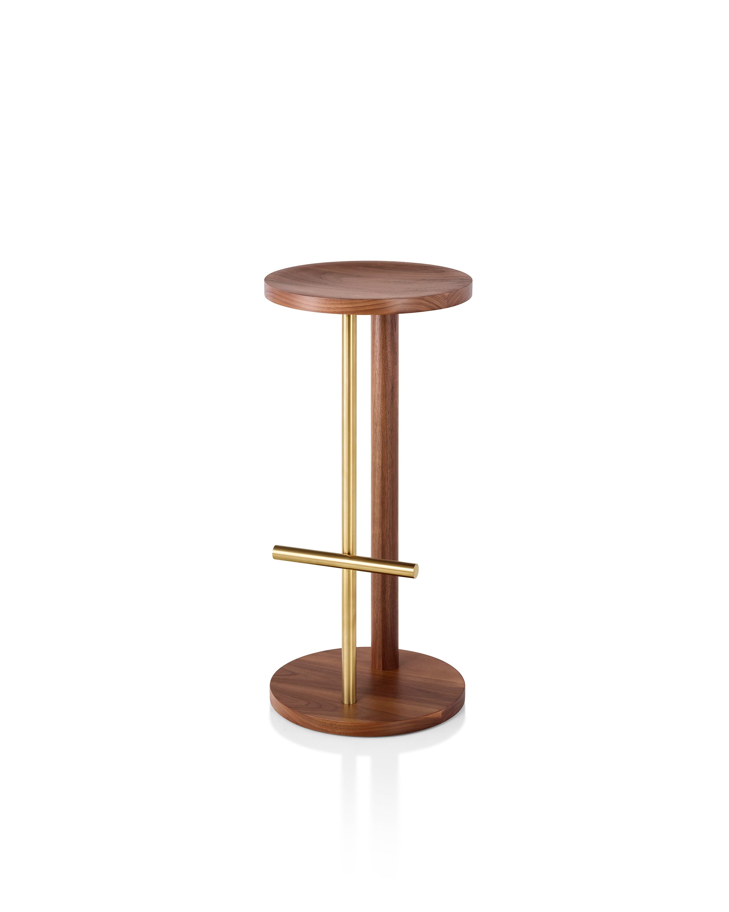 SPOT High wooden stool with footrest By Herman Miller | design Michael ...