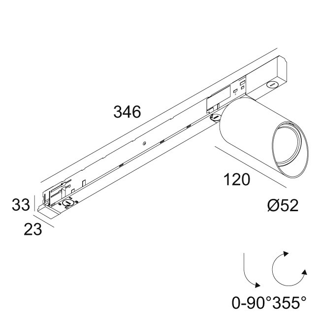 SPY 52 WALLWASH ADM track-Light By Delta Light