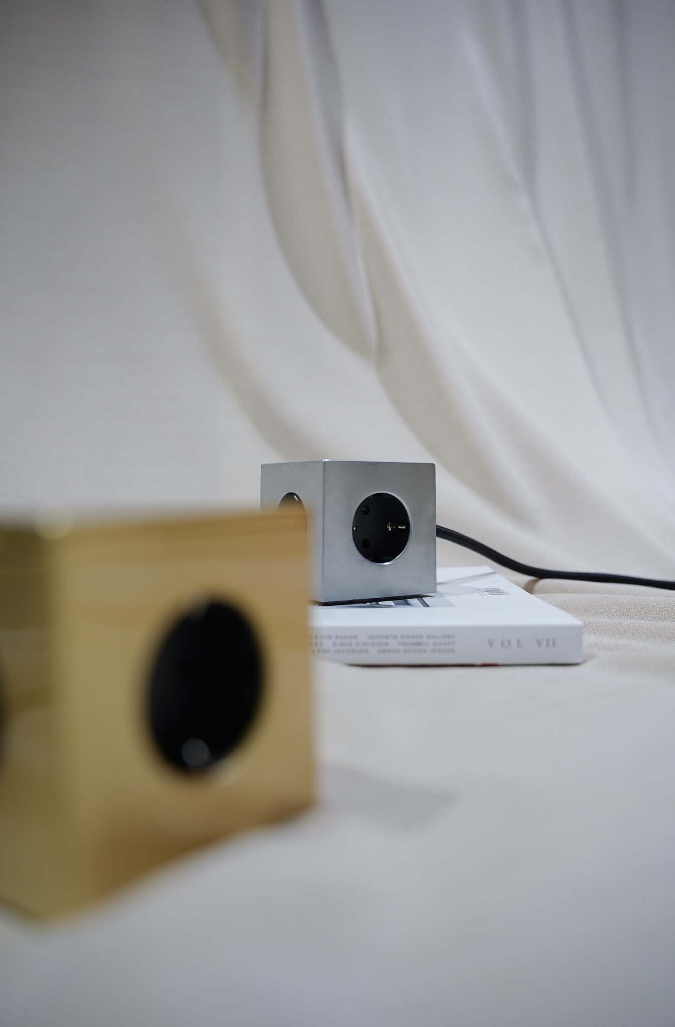 SQUARE 1 | Metal electrical socket Metal multi socket power strip - 1,8 ...