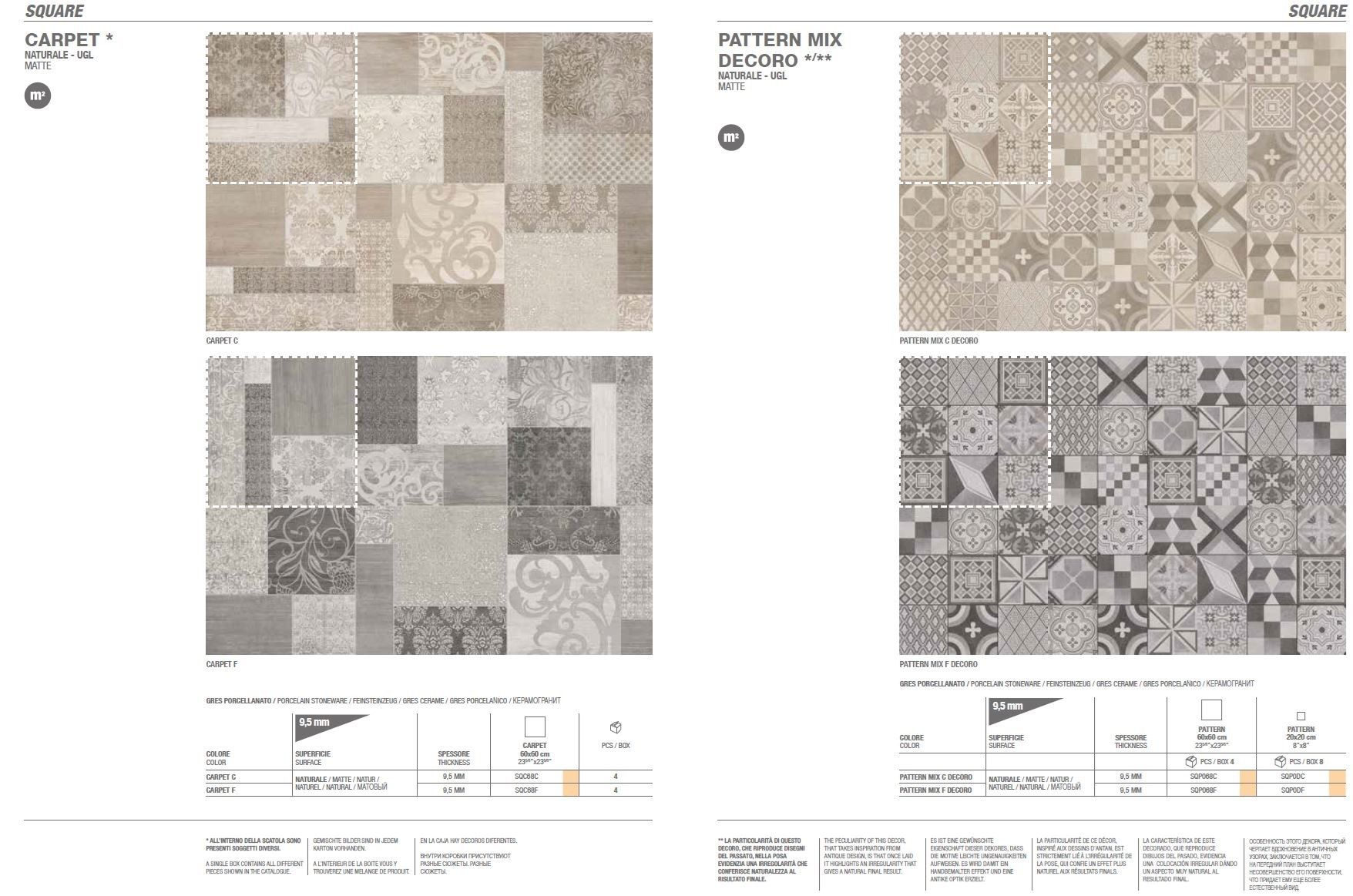 SQUARE DOWNTOWN Revêtement de sol/mur en grès cérame effet béton pour ...
