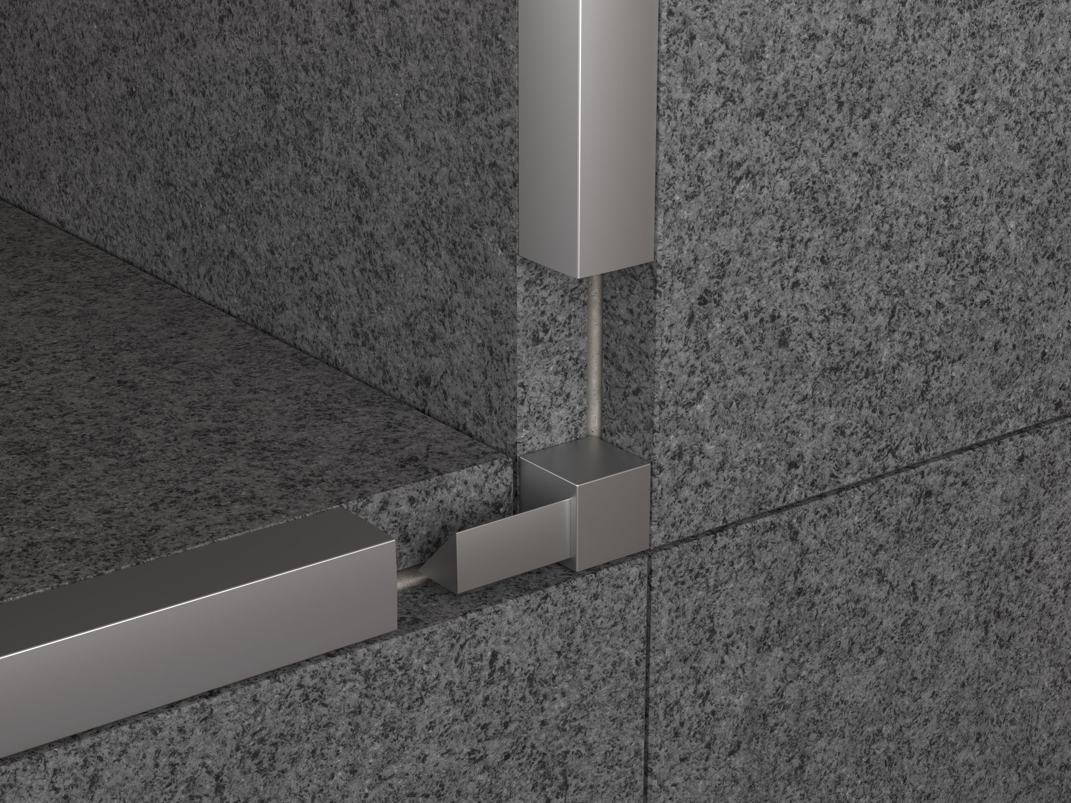 Aluminium External Corner Tile Trim SQUARE FIX By Mox Profile Systems