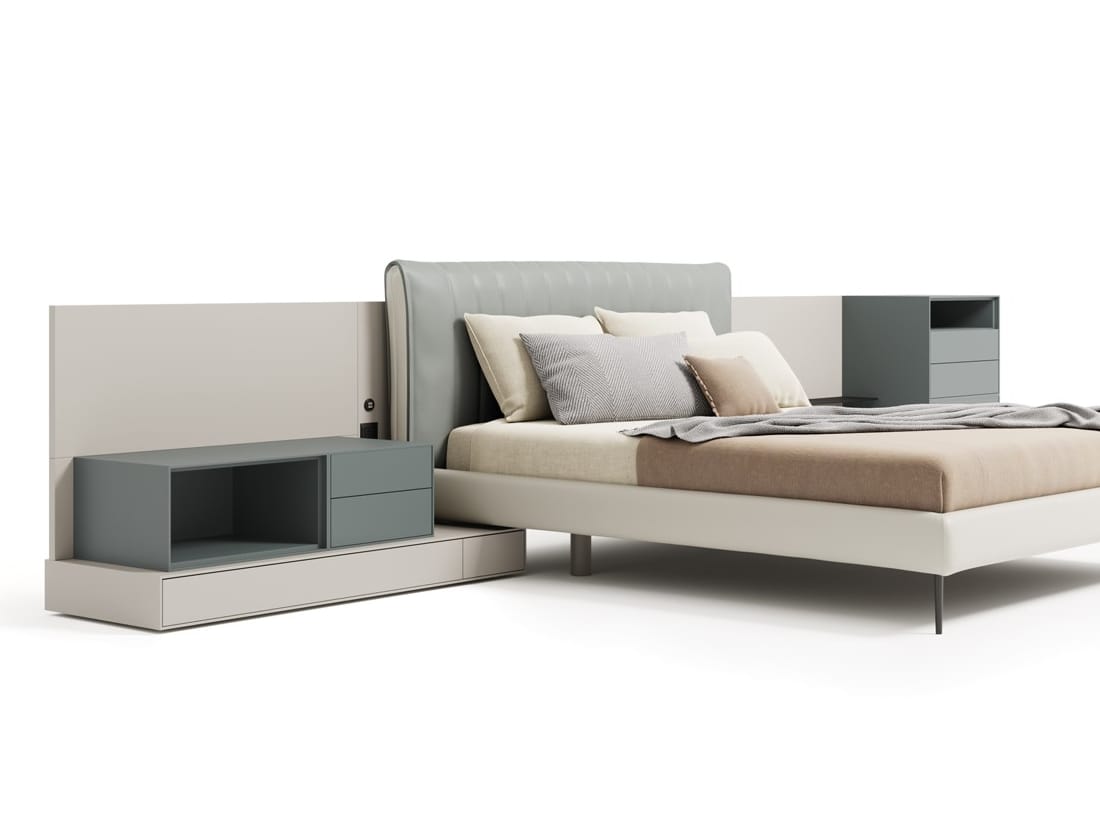 SQUARE | Headboard with integrated nightstands By Dall'Agnese