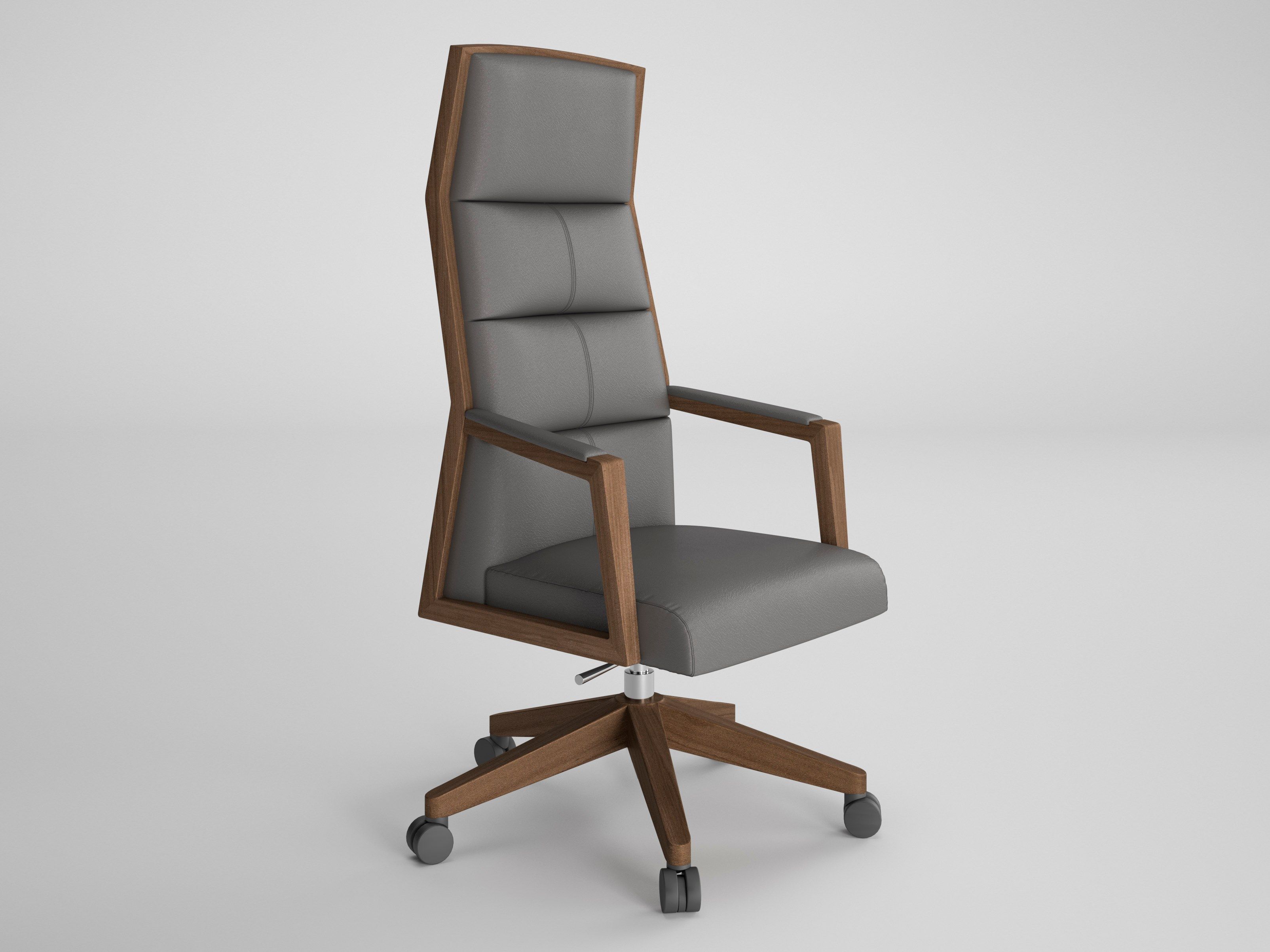 SQUARE High-back executive chair with aluminium base By Ofifran ...
