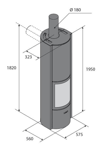 Poêle à bois rotative en acier inoxydable à accumulation STÛV 30-H ...