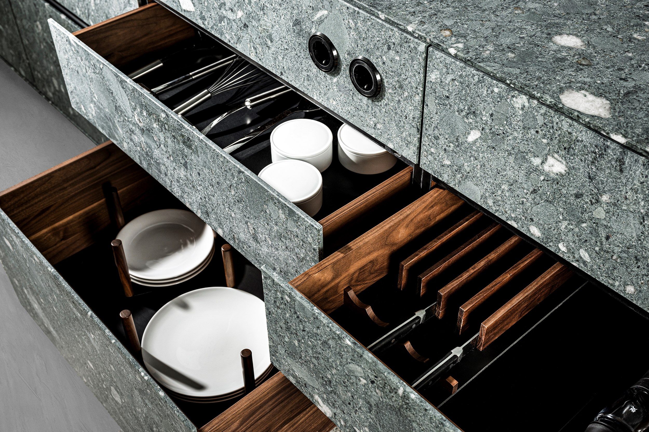 Natural stone kitchen island ST-ONE By STRASSER