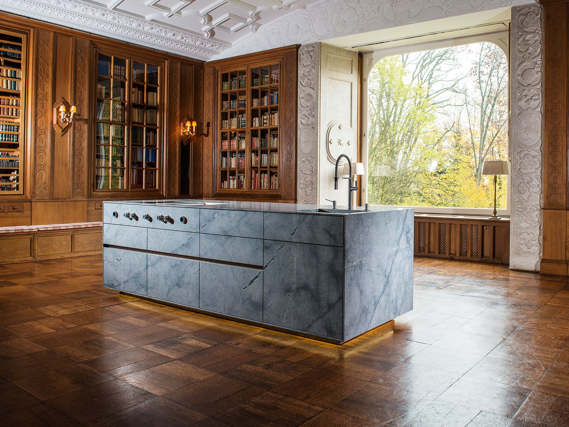 ST-ONE Natural stone kitchen island By STRASSER