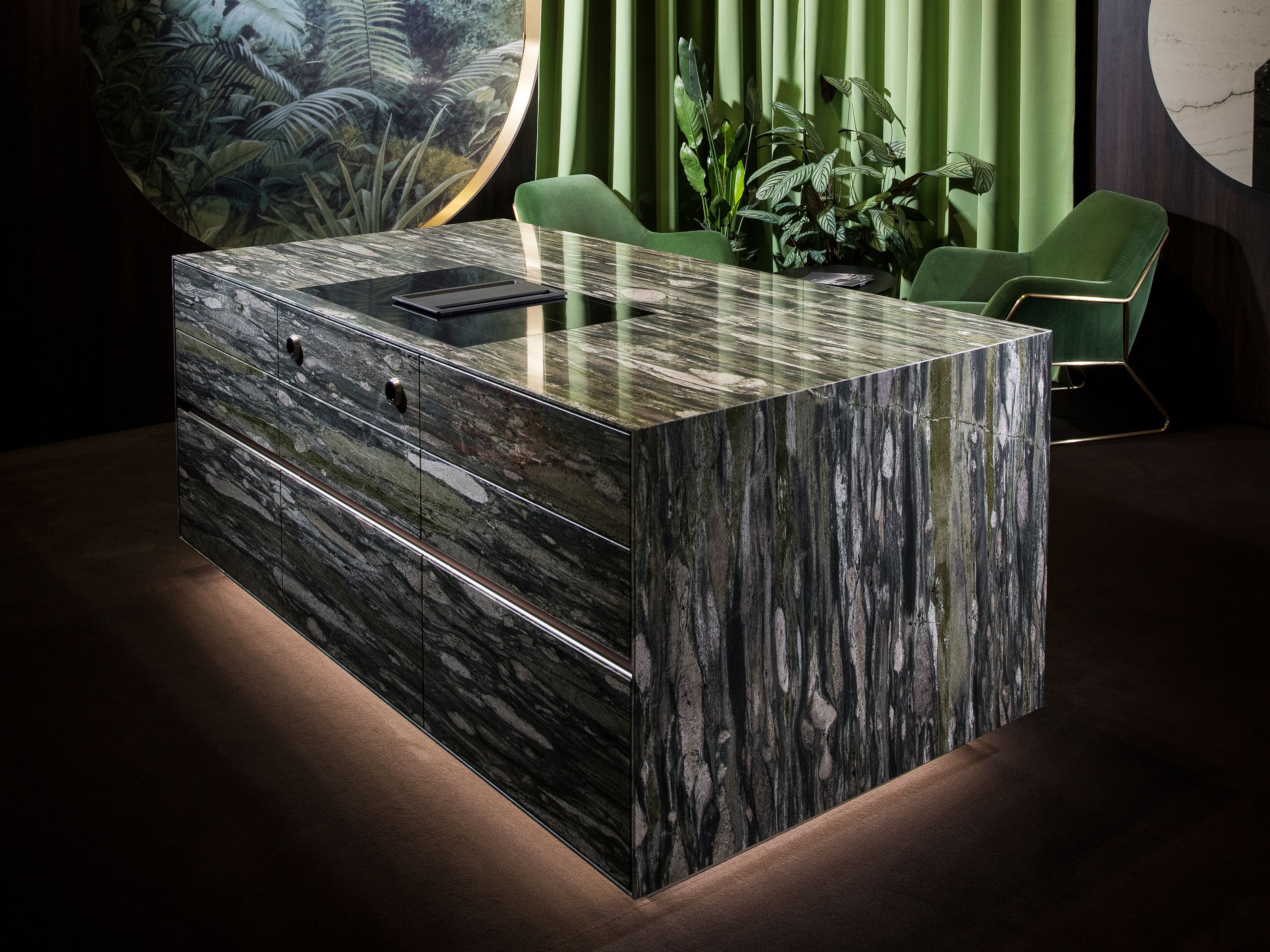 ST-ONE Natural stone kitchen island By STRASSER