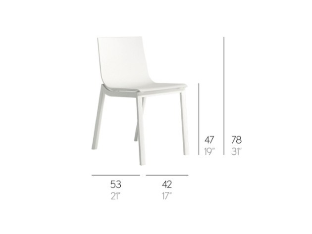STACK CHAIR 4 Stackable polyurethane garden chair By GANDIABLASCO