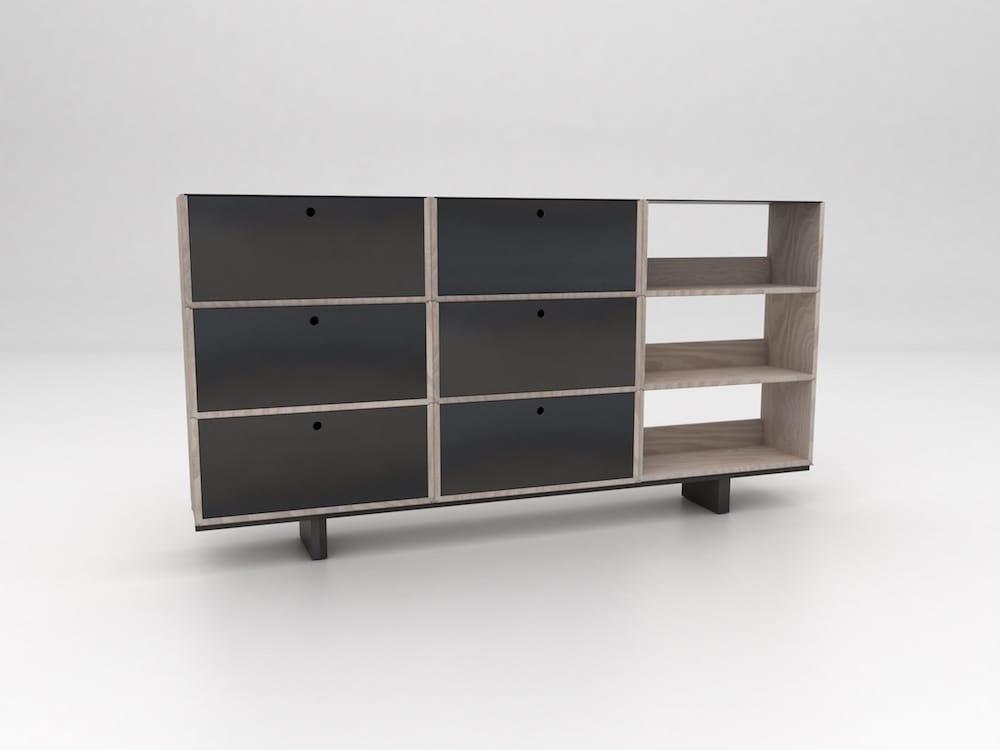 Modular Dougles fir sideboard STACK By Isomi