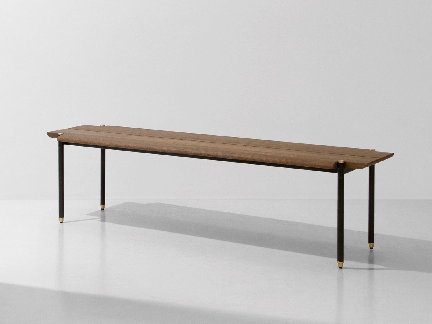 STACKING Steel and wood bench By District Eight